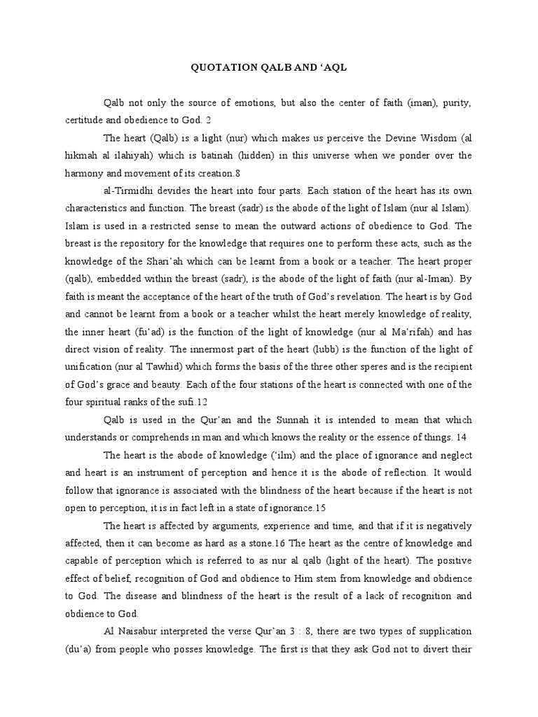 Man (Qalb and Aql) | PDF | Experience | Knowledge