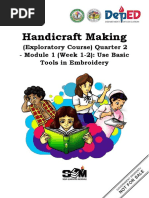 Handicraft Production LM | PDF | Embroidery | Sewing
