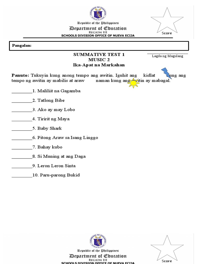 Q4 Summative Test No.1 Mapeh | PDF