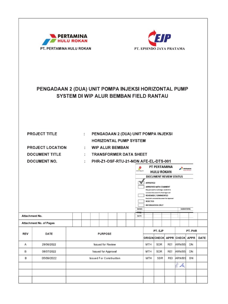 Transformer Data Sheet Ifc Approved Pdf Chemical Substances Materials