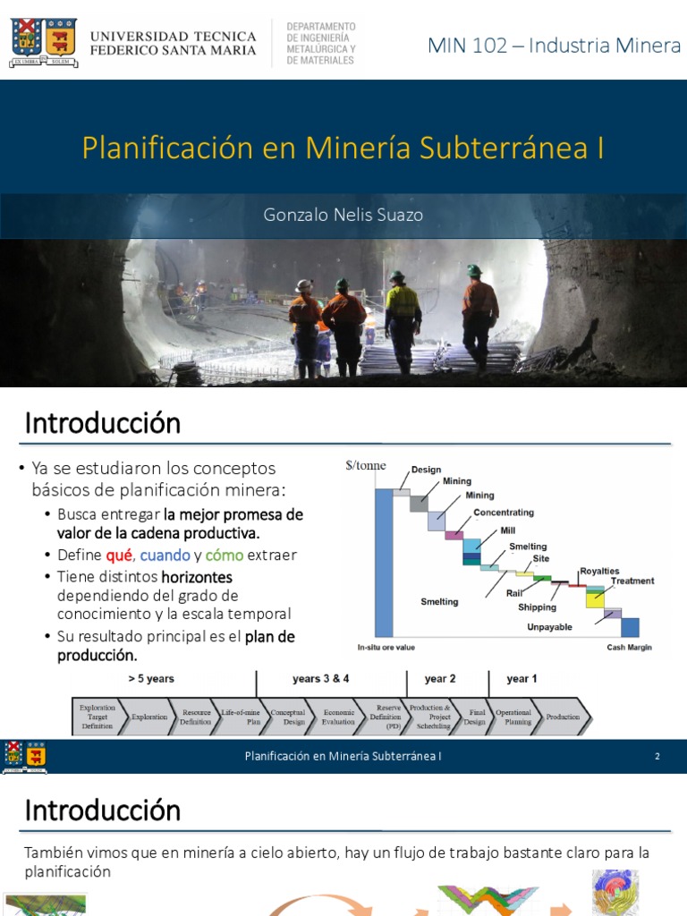 12 - Planificación Minera Subterránea I | PDF | Minería | Materiales ...