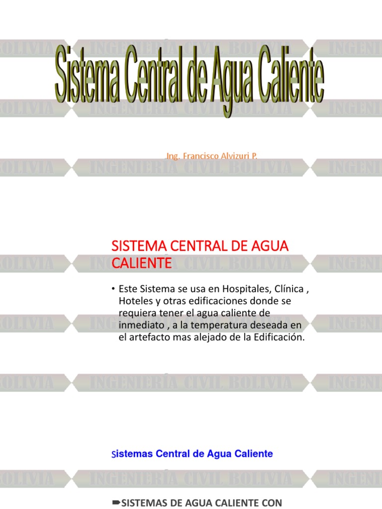 Sistema Central de Agua Caliente Con Recirculacion | PDF | Agua | Calor