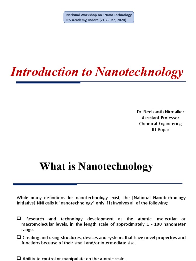 Introduction To Nanomaterials | PDF | Nanotechnology | Nanoparticle