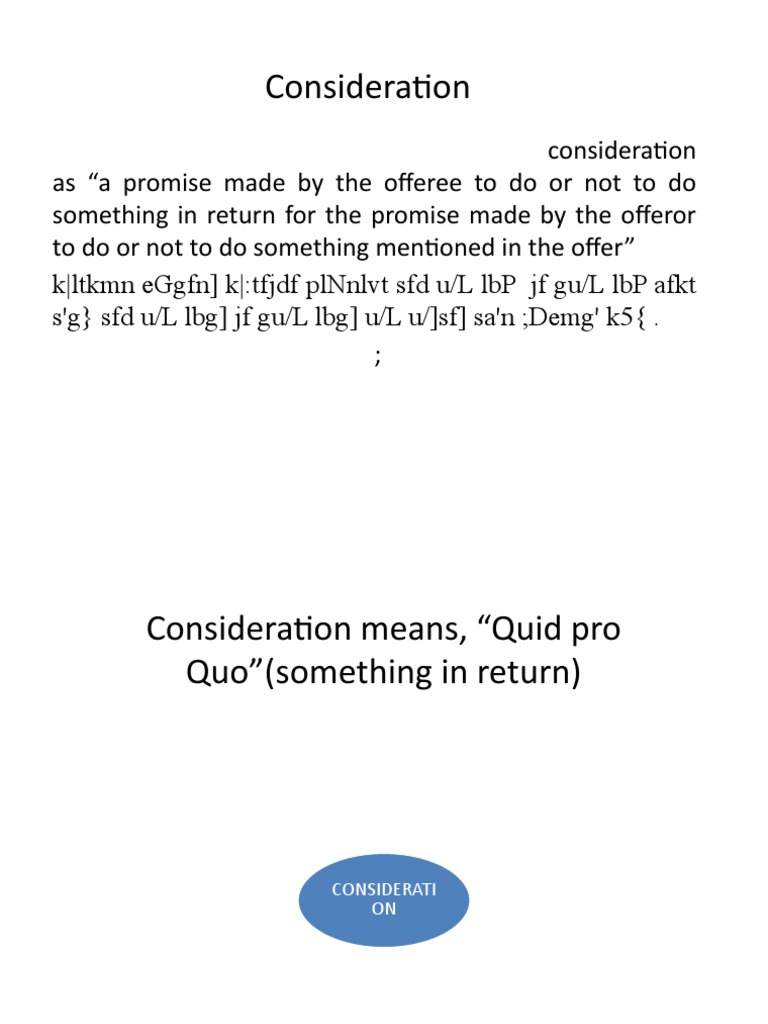 Consideration | PDF