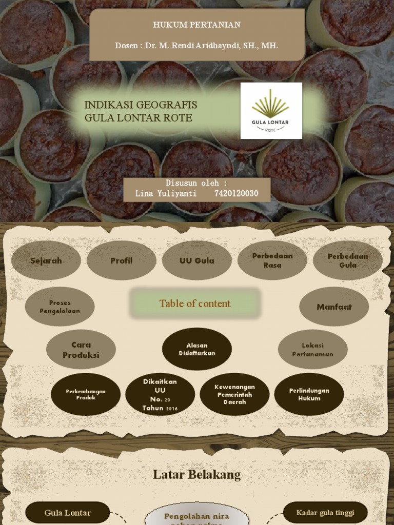 Indikasi Geografis Gula Lontar Rote | PDF