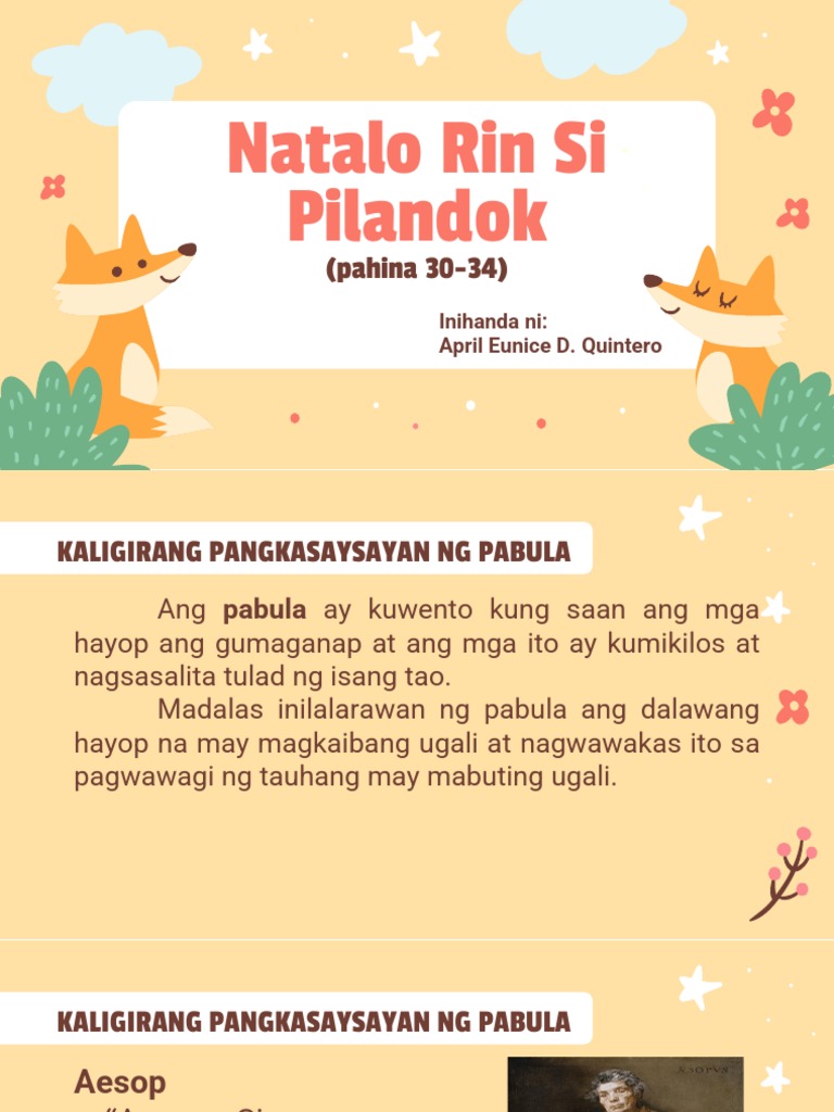 Natalo Rin Si Pilandok | PDF