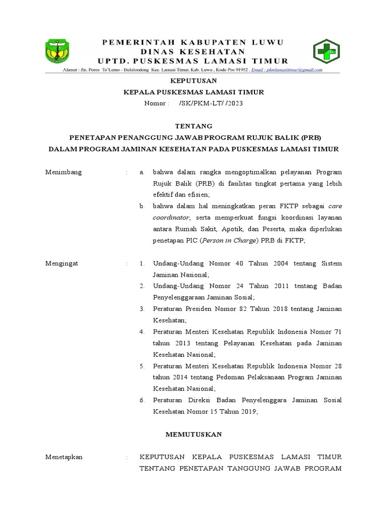 SK Tentang Rujuk Balik | PDF