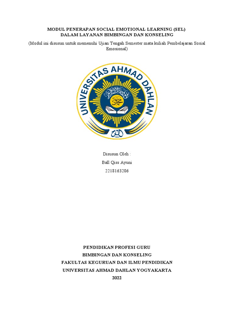 MODUL - PENERAPAN - SOCIAL - EMOTIONAL - LEARNING-UTS - Ball Qiss Ayuni 2218163206 | PDF ...