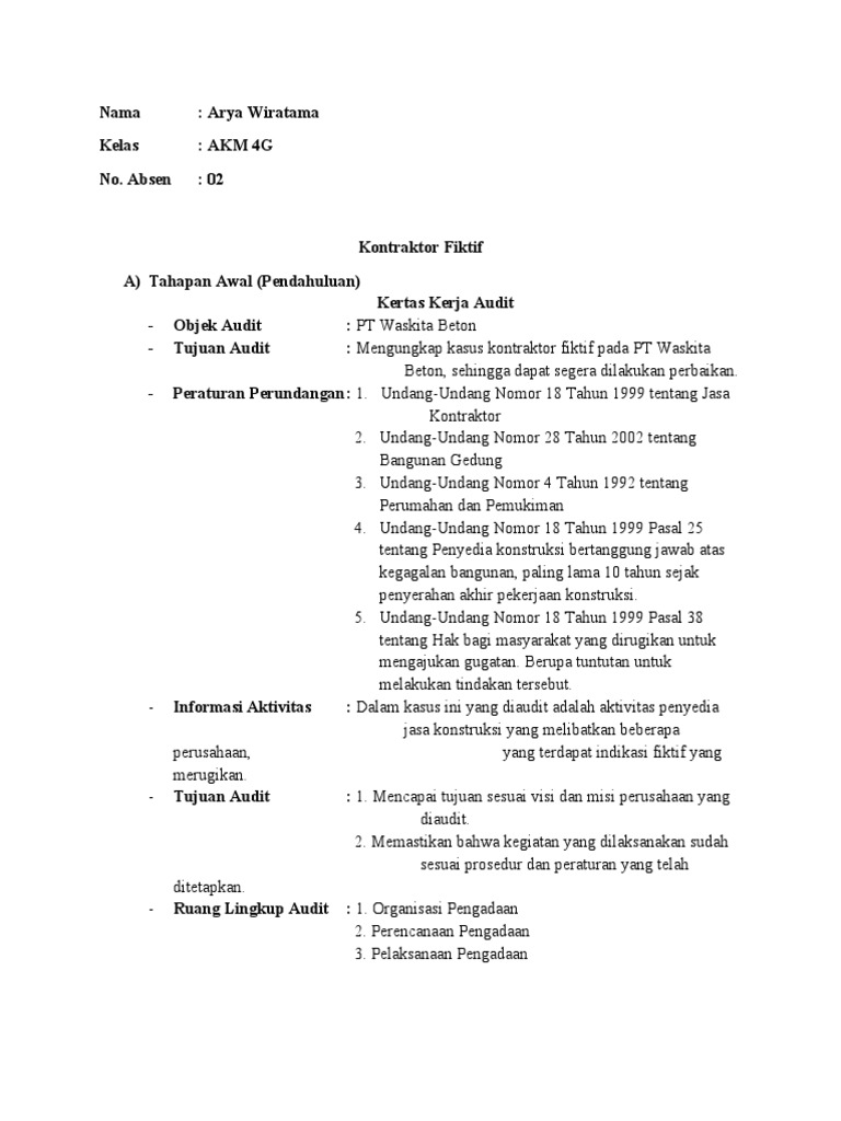 Tugas Kasus Audit Pengadaan | PDF