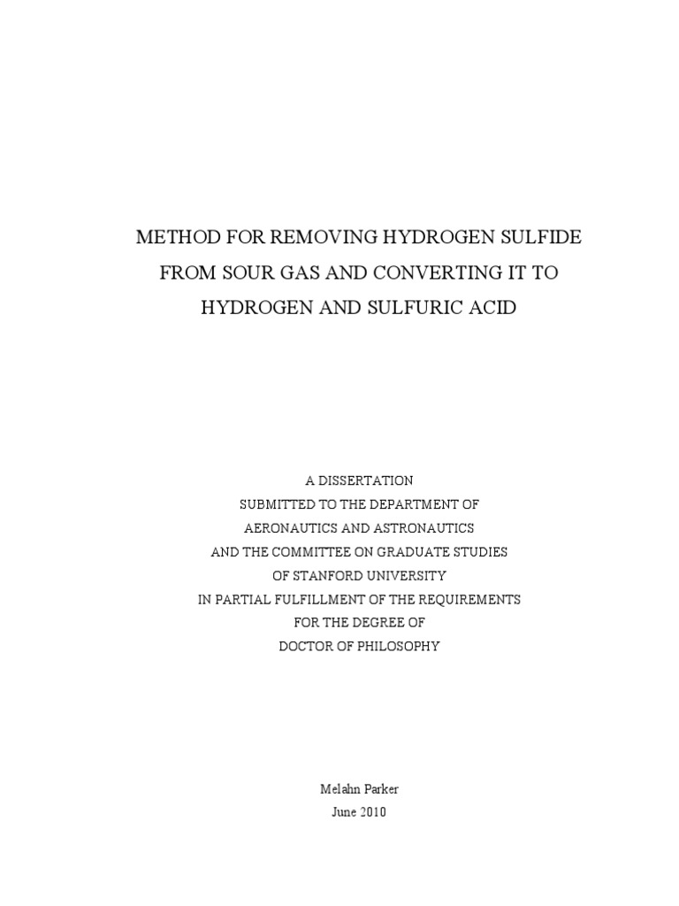 Melahn - PHD Thesis - Final-Augmented | PDF | Hydrogen | Acid