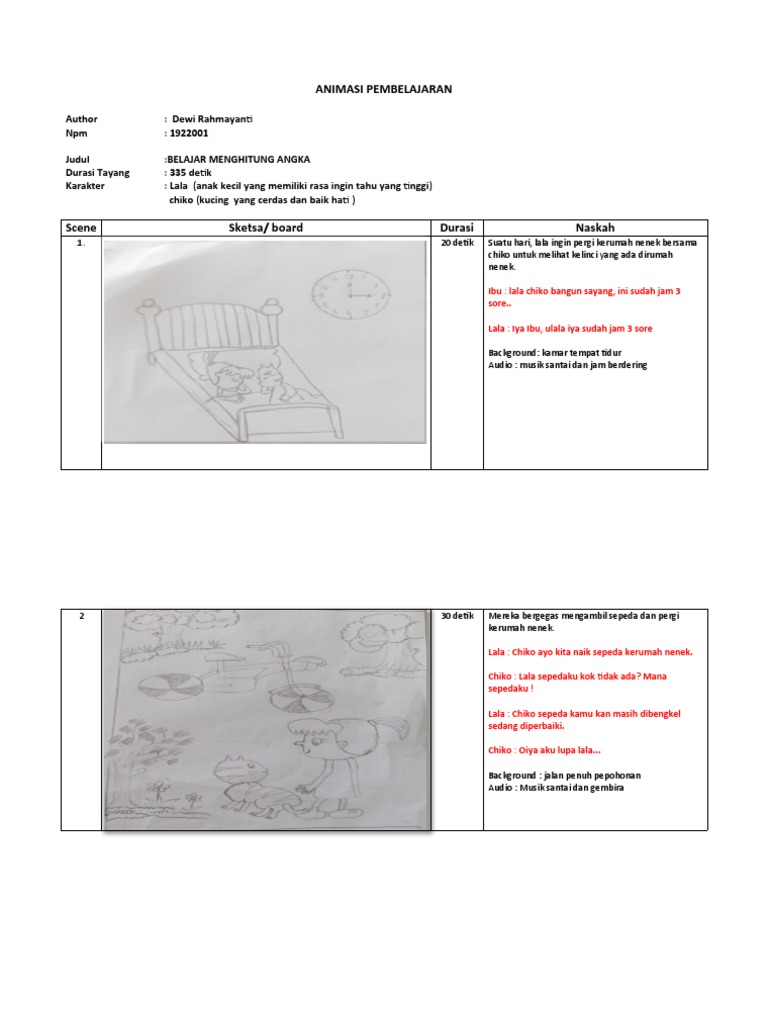 Contoh Storyboard | PDF