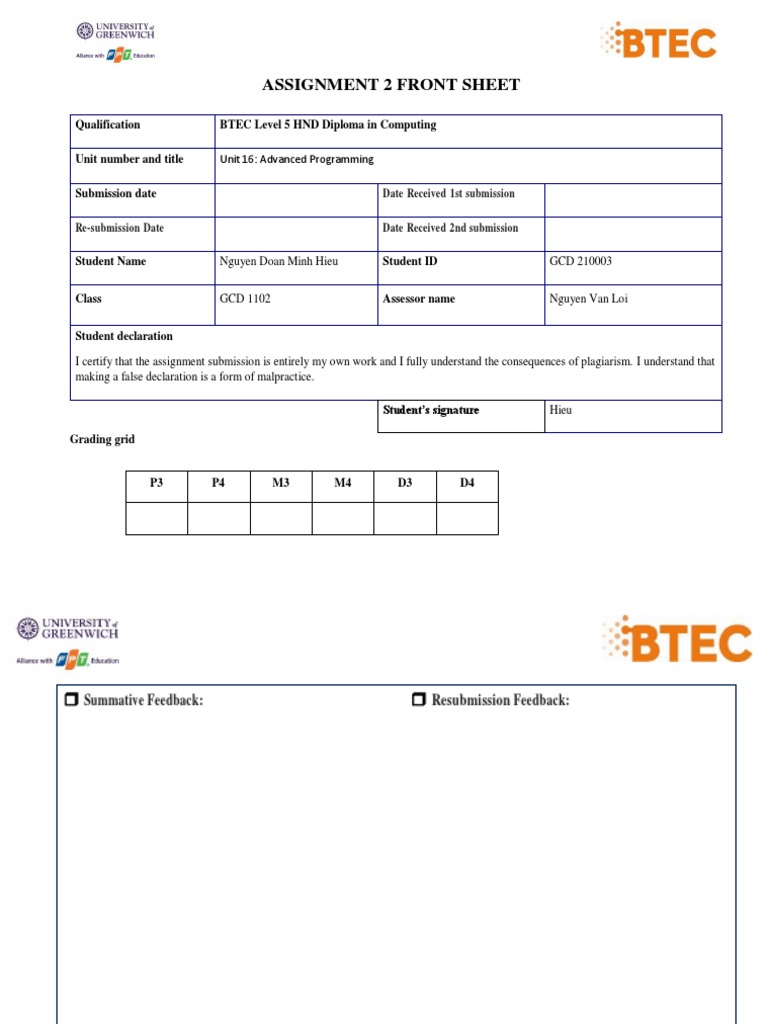 Assignment 2 Advanced Programming Pdf Class Computer Programming Unified Modeling Language 9099