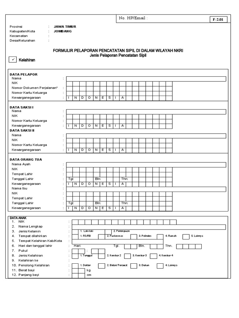 F2.01 Kelahiran | PDF