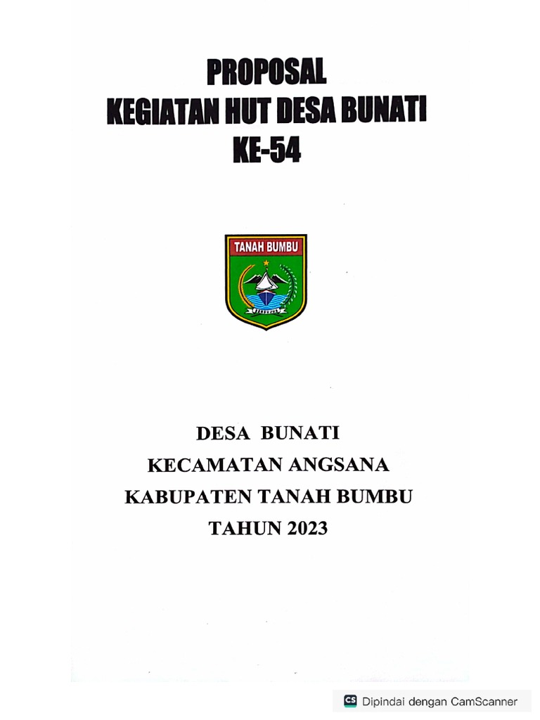Proposal Kegiatan Hut Desa Bunati Ke-54 | PDF