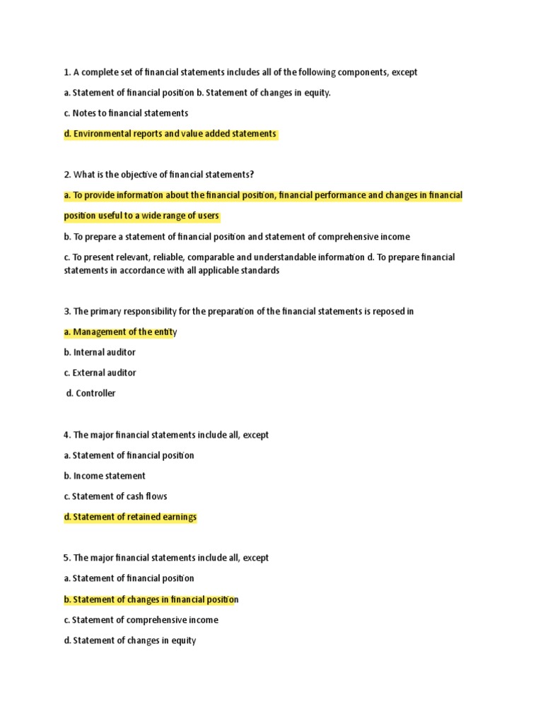 Financial Statements - Theory | PDF | Financial Statement | Going Concern