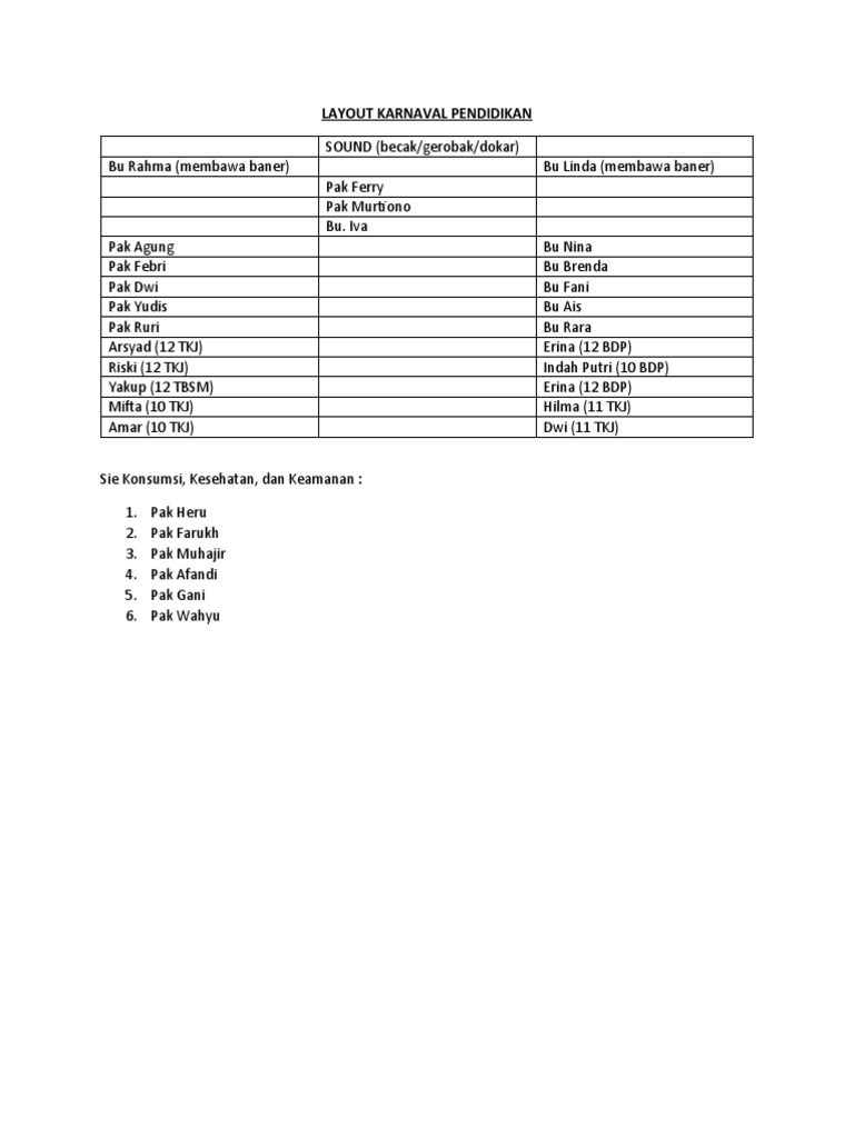 Layout Karnaval Pendidikan | PDF