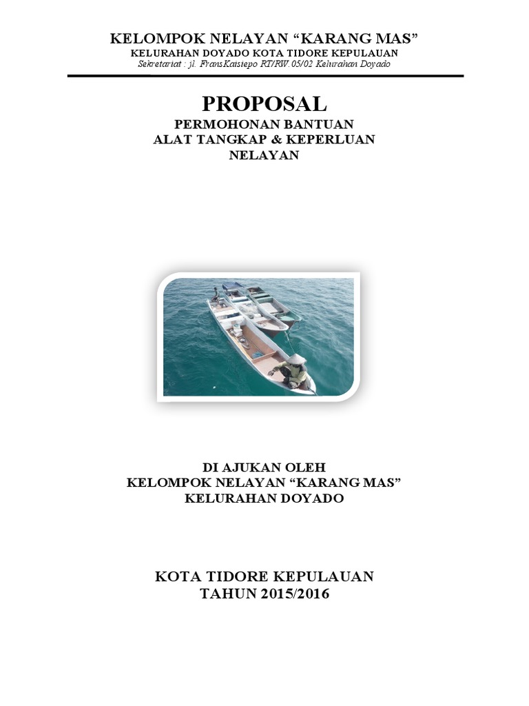 Proposal Bantuan Alat Nelayan | PDF | Perjalanan
