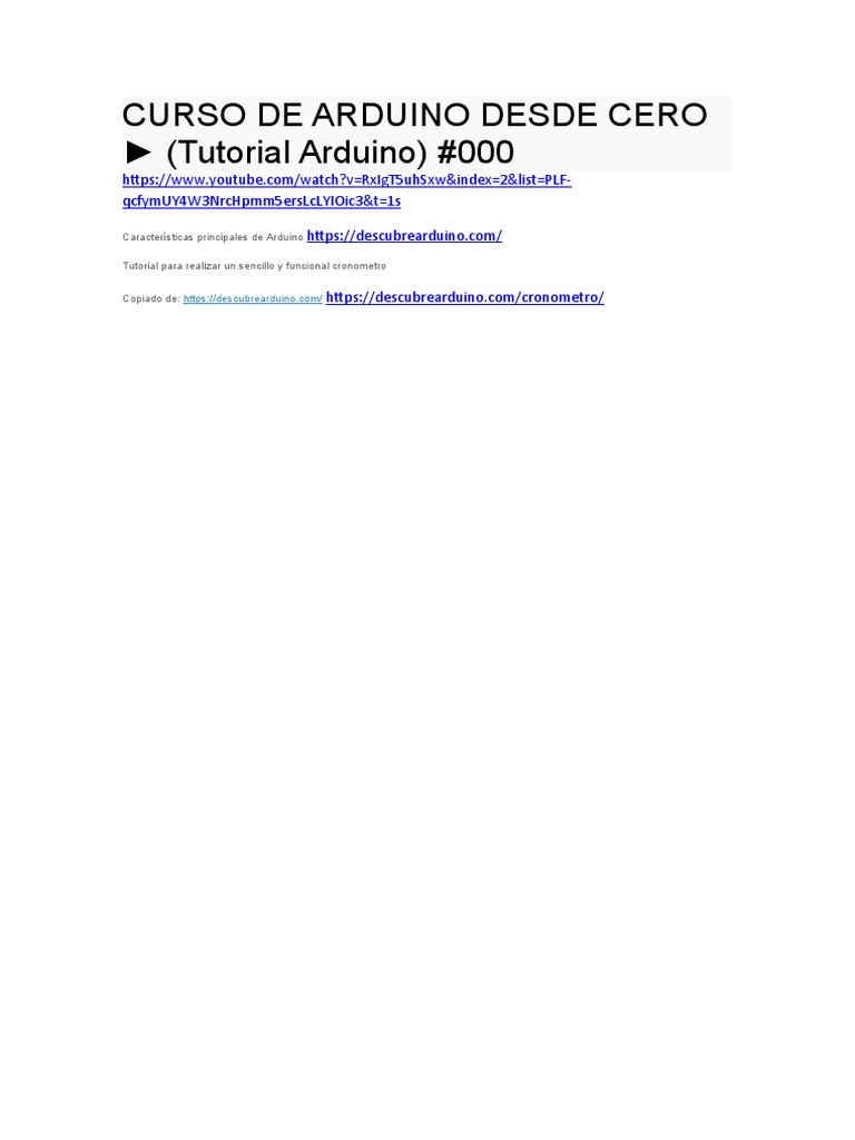 Curso De Arduino Desde Cero Pdf
