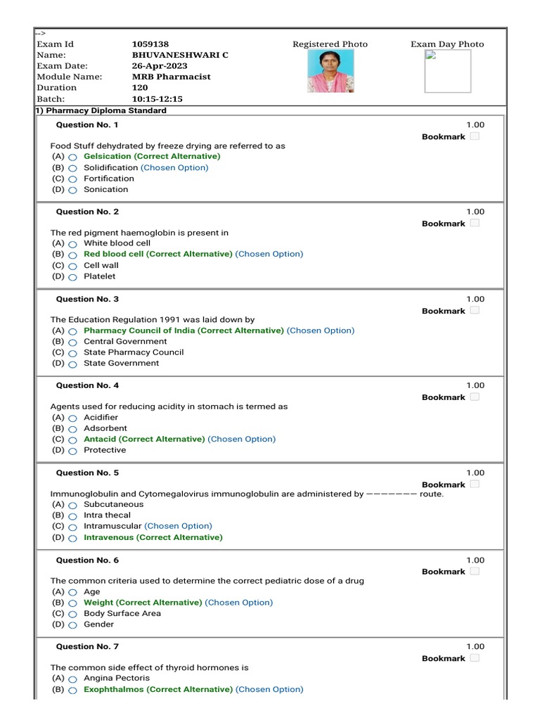 View Question Paper | Download Free PDF | Lipoprotein | Low Density ...