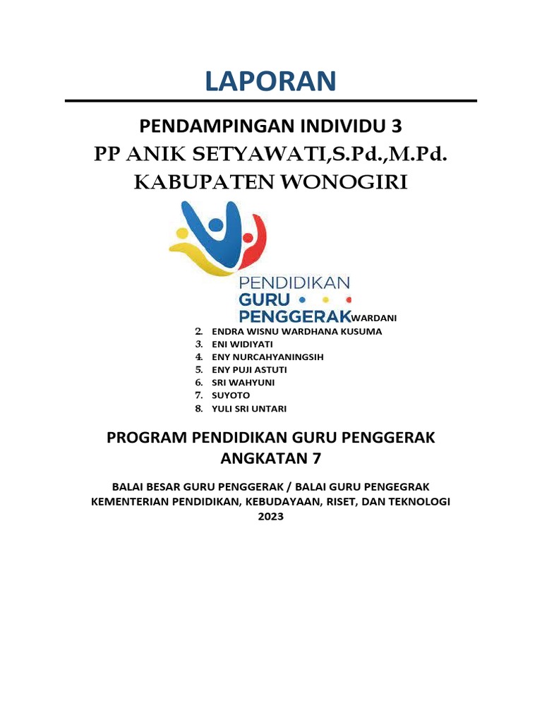 Laporan PI 3 Anik S | PDF