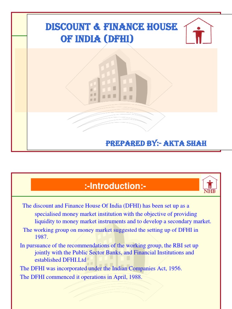 DFHI | Money Market | Reserve Bank Of India