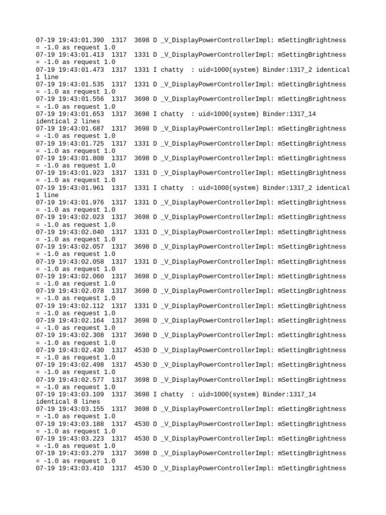 Display Brightness Log Analysis | PDF | Finance & Money Management