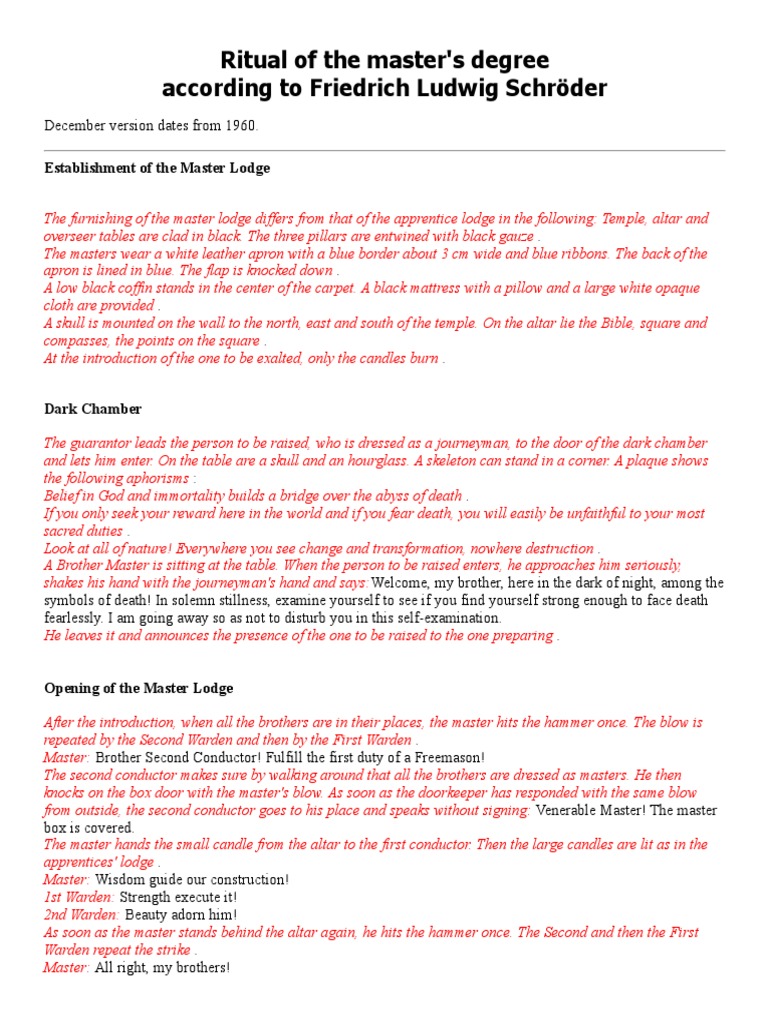 Masonic Third Degree Ritual Overview | PDF | Freemasonry | Masonic Lodge
