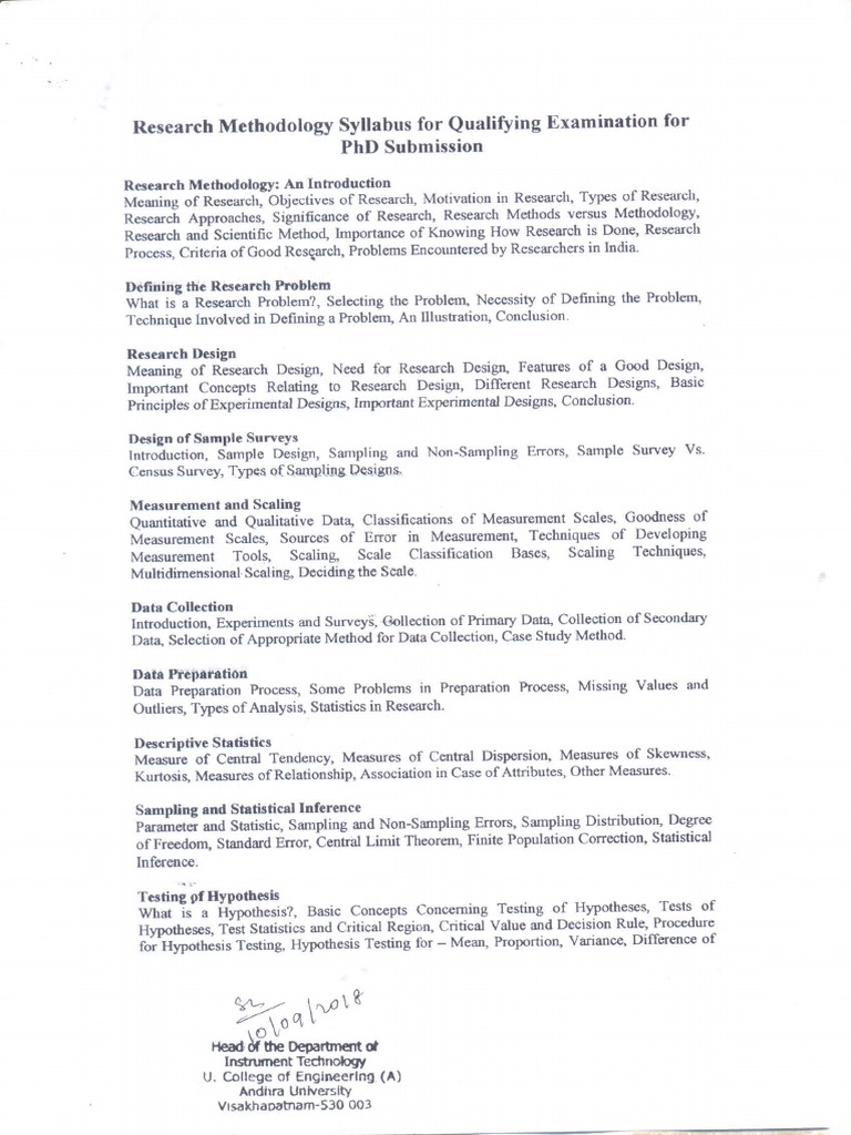 AUCEA Pre PHD Research Methodology 09102018 | PDF