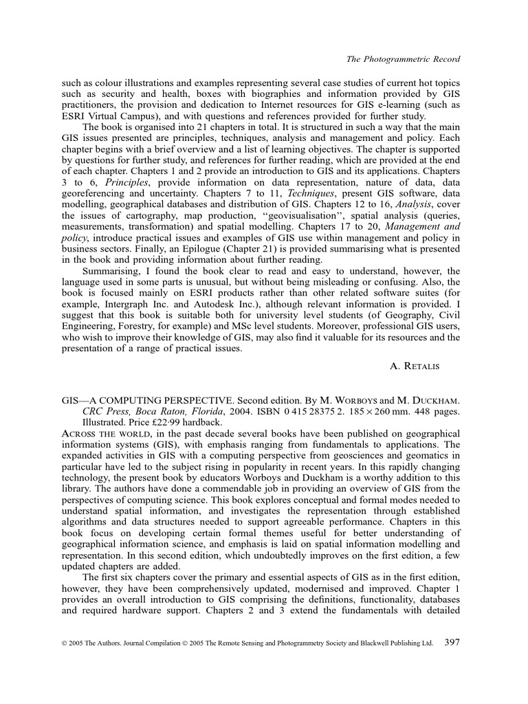 GIS A Computing Perspective | PDF | Geographic Information System | Information