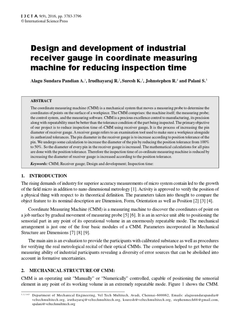 Industrial Receiver Gauge Design for CMM | PDF | Engineering Tolerance | Mechanical Engineering