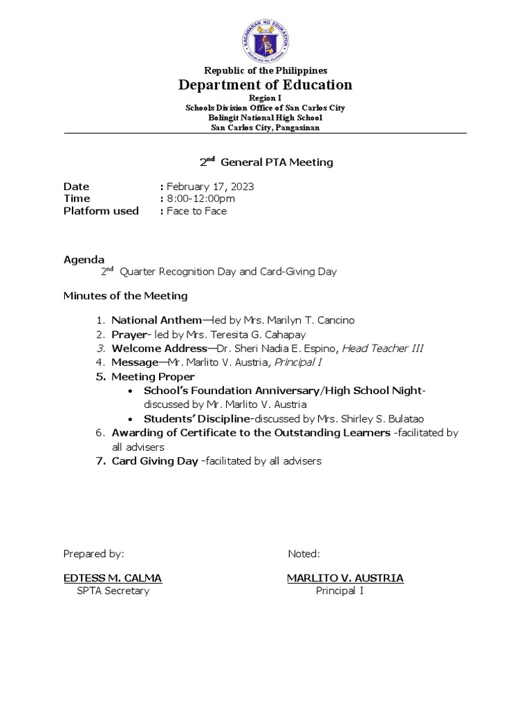 Gpta Meeting 2 | PDF