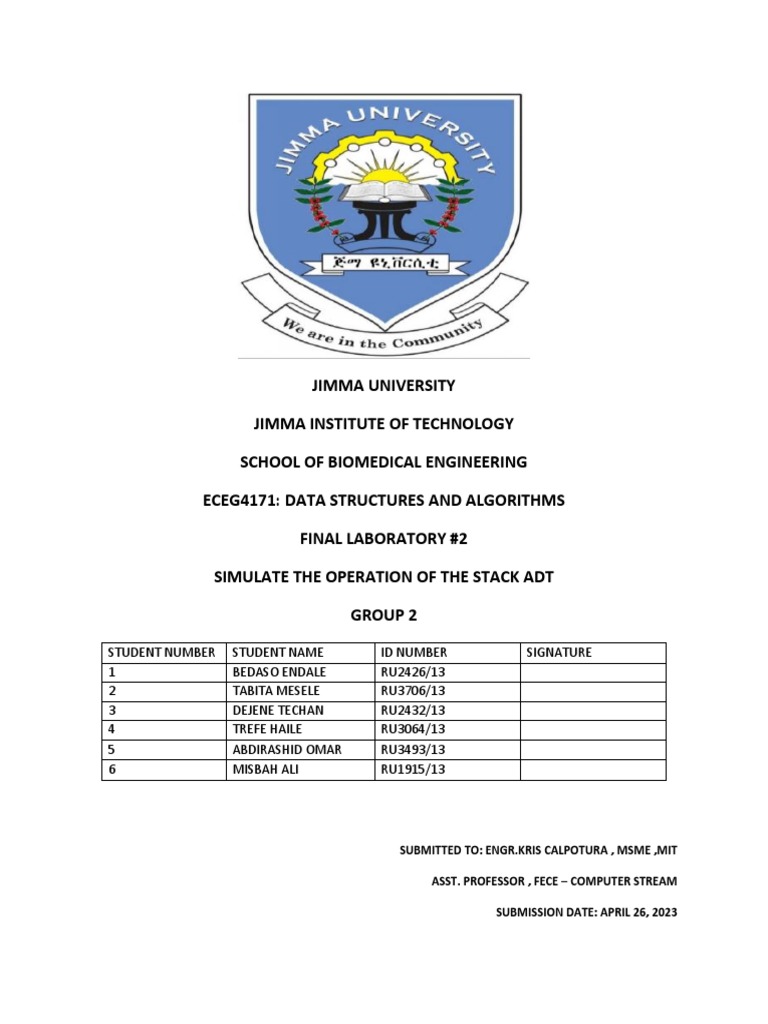 Wps Stack Implementation Group 2 Assignment | PDF | Algorithms And Data Structures | Software ...