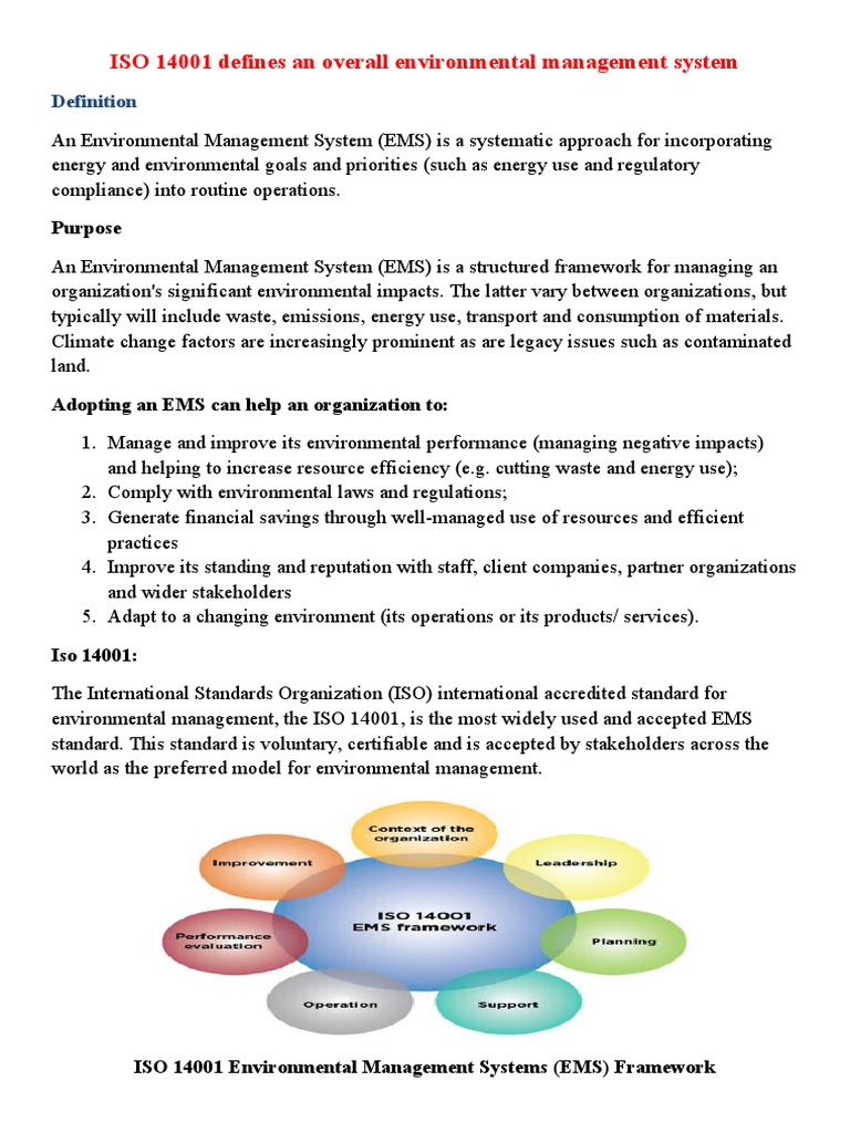 Environmental Management System | PDF | Environmental Resource ...