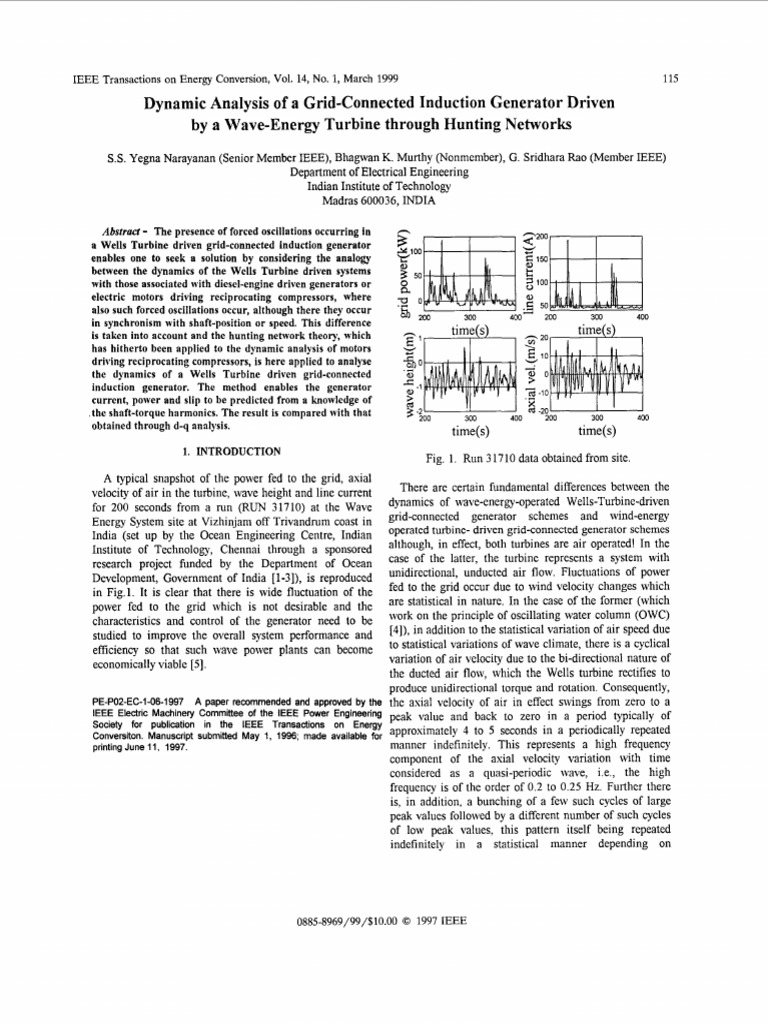Dynamic Analysis of A Grid-Connected Induction Generator Driven by A ... Dynamic Analysis of A Grid-Connected Induction Generator Driven by A ...