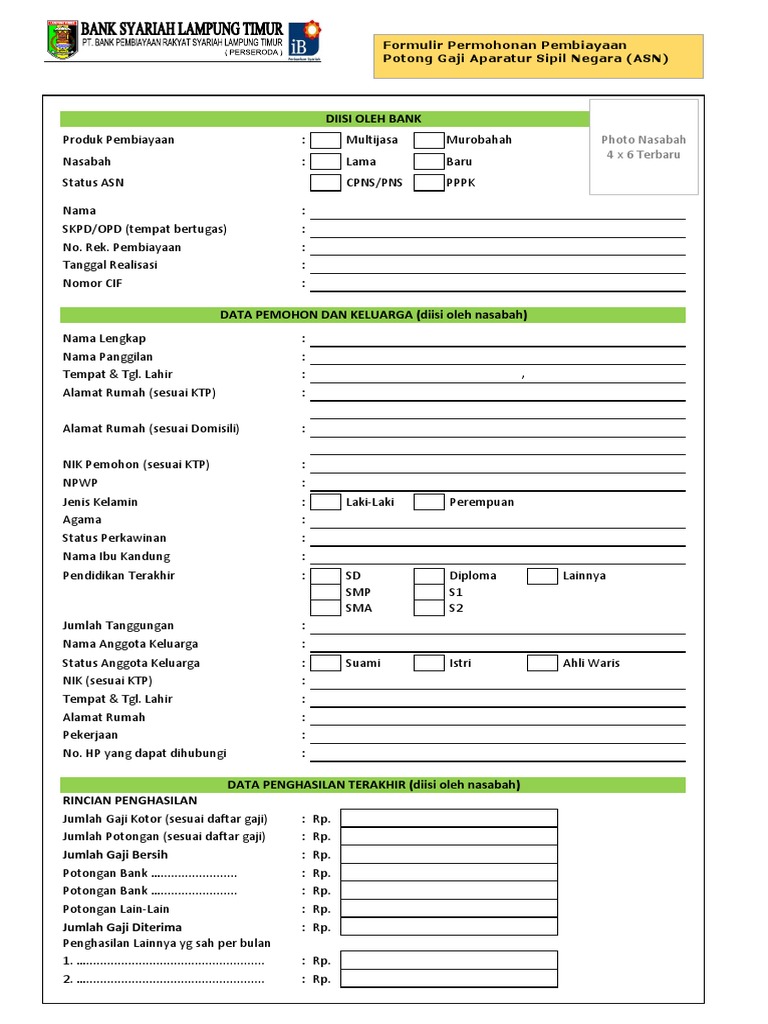 Form Pengajuan Asn New | PDF