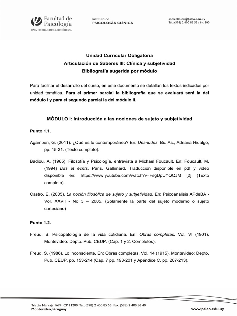 Bibliografía Sugerida Por Módulo - Art III 2023. Actualizada El 25 de ...