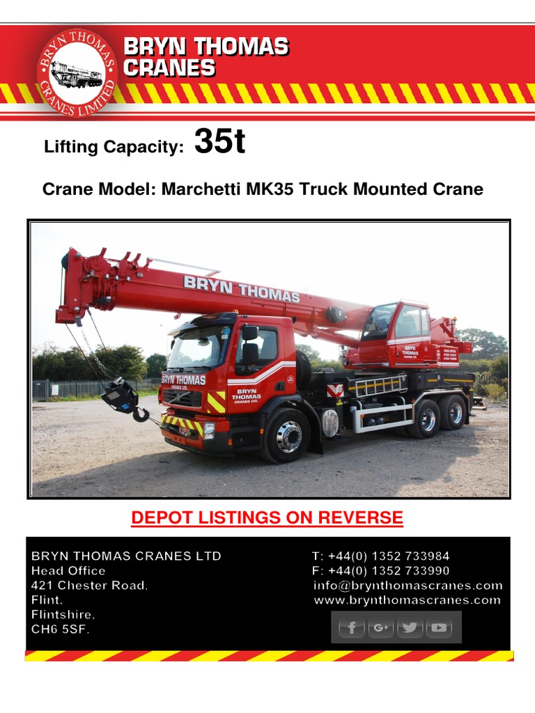 Marchetti MTK 35 | PDF | Crane (Machine) | Transport Infrastructure
