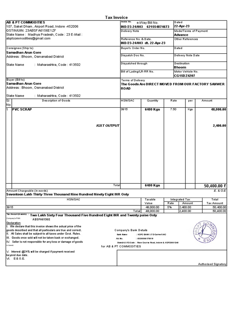 Final Invoice | PDF | Invoice | Taxes