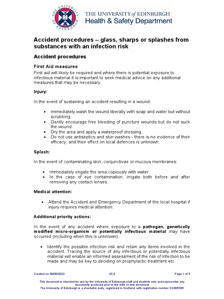 Prevent Injuries Sharps Reporting | PDF | Diseases And Disorders ...