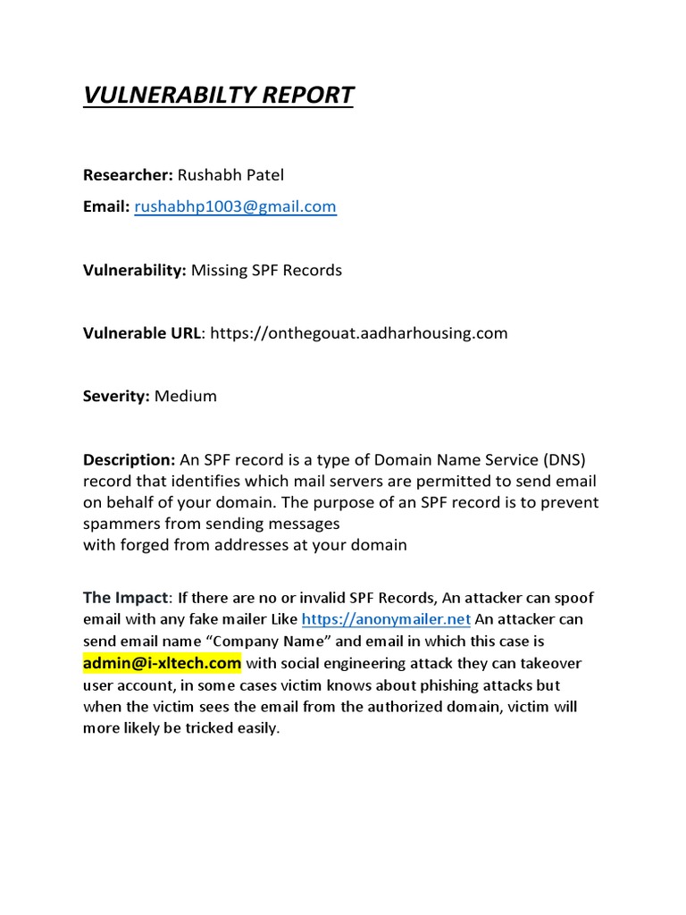 SPF Vuln | PDF