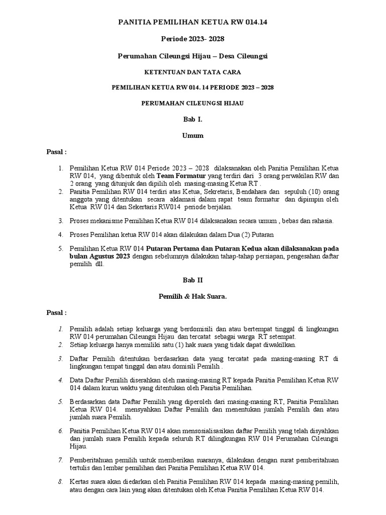 Tatib Pemilihan | PDF