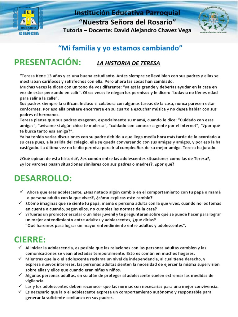6-Mi Familia y Yo Estamos Cambiando | PDF