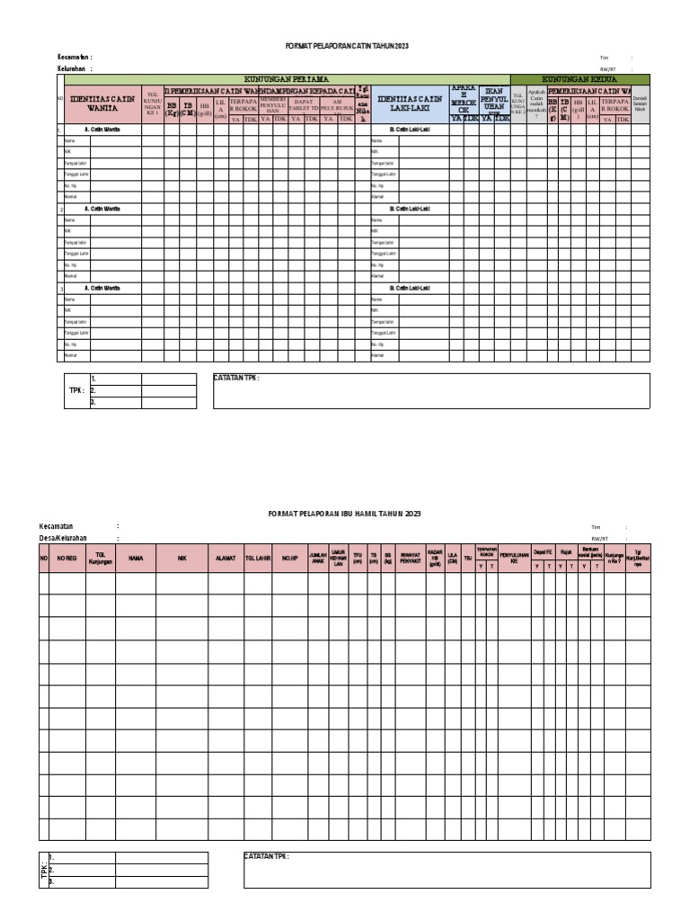 2023 - Form Manual Pendampingan TPK | PDF