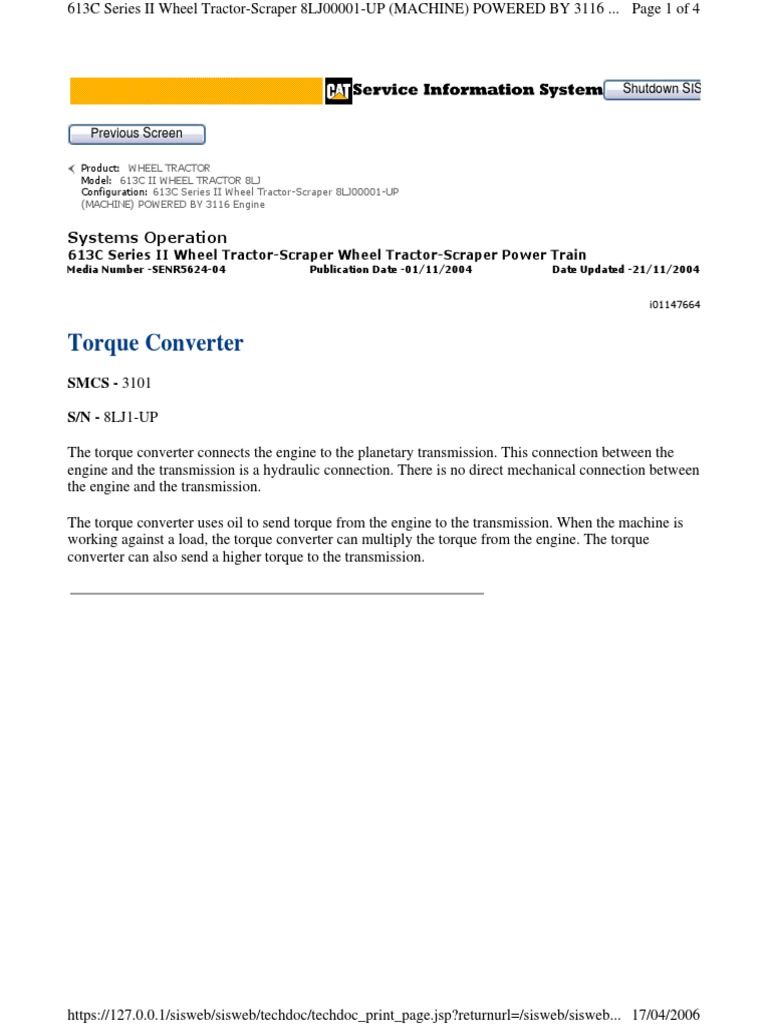 Torque Converter 613C II 8LJ | PDF | Pump | Vehicles