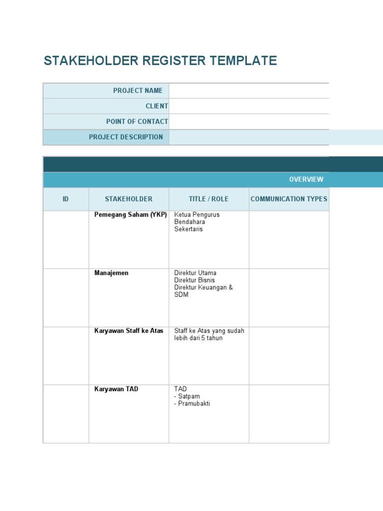 Stakeholder Register | PDF