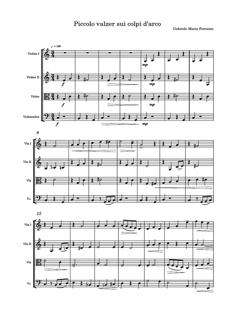Piccolo Valzer Sui Principali Colpi D'arco | PDF | String Instruments ...