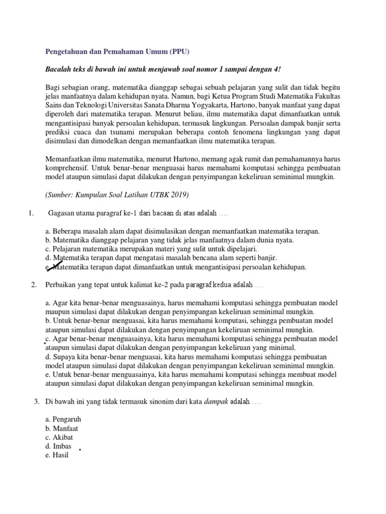 Soal Ppu (TPS) | PDF