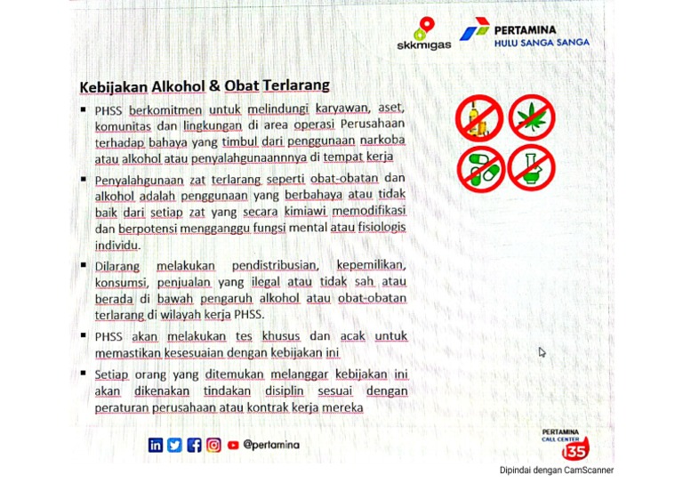 Kebijakan Alkohol Dan Obat Terlarang | PDF