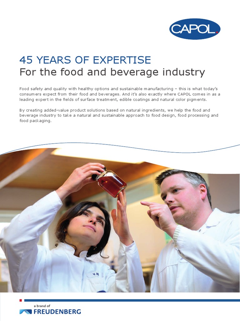 CAPOL Brochure Food and Beverage Solutions Web 2022 | PDF | Foods | Drink