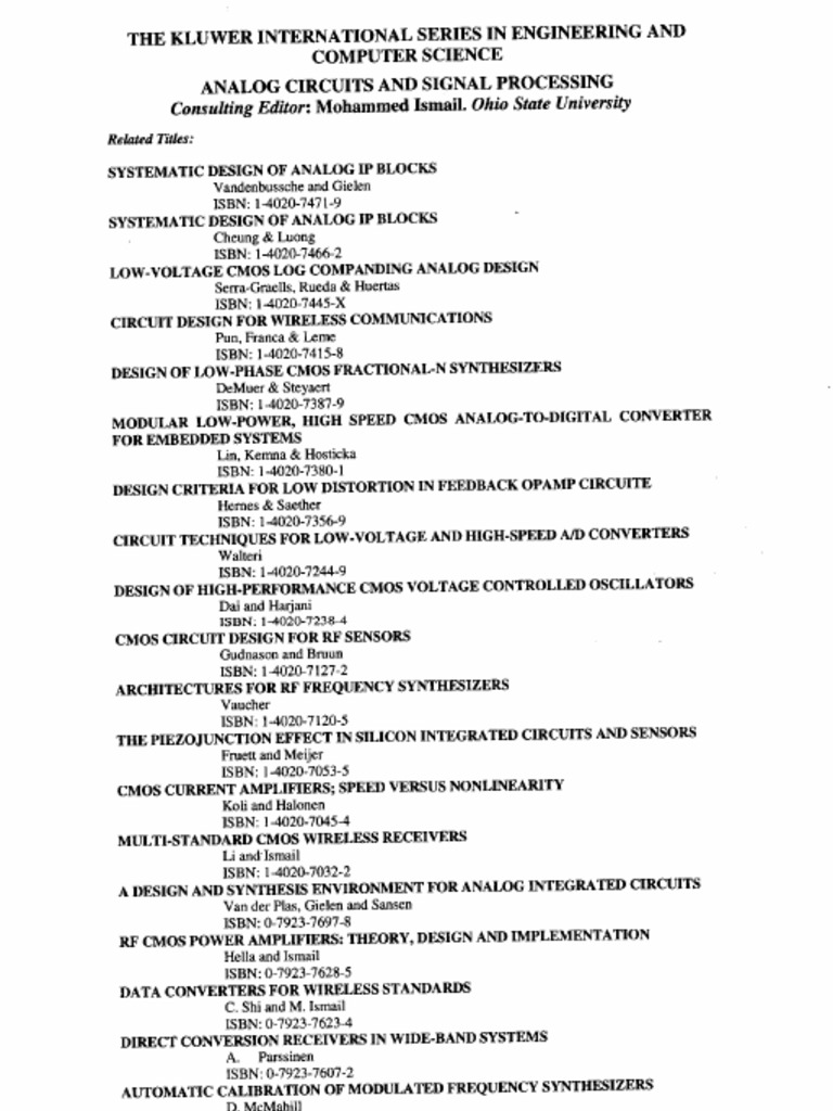 CMOS Integrated ADC and DAC 2nd Version | PDF